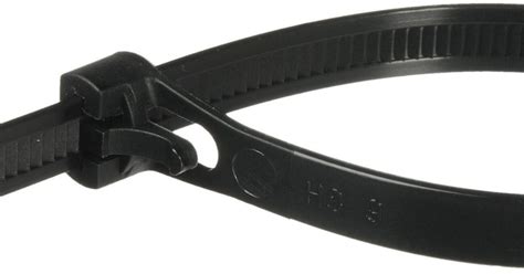 Pearstone 12 Reusable Plastic Cable Ties Black Ctr12 100 B