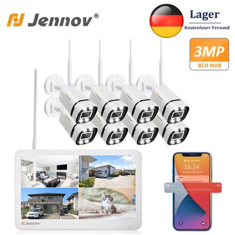 Mp Outdoor Home Wireless Security Camera System Kit Wifi In Lcd