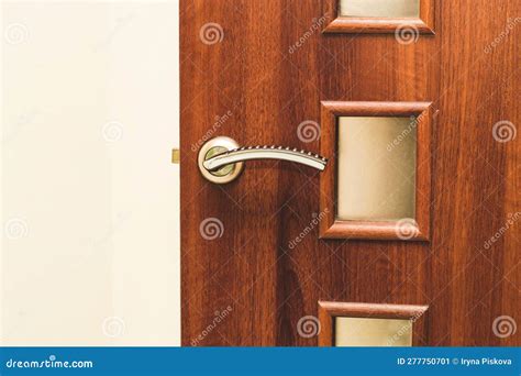 Door Handle Close Up Door Closing Mechanism Stock Image Image Of