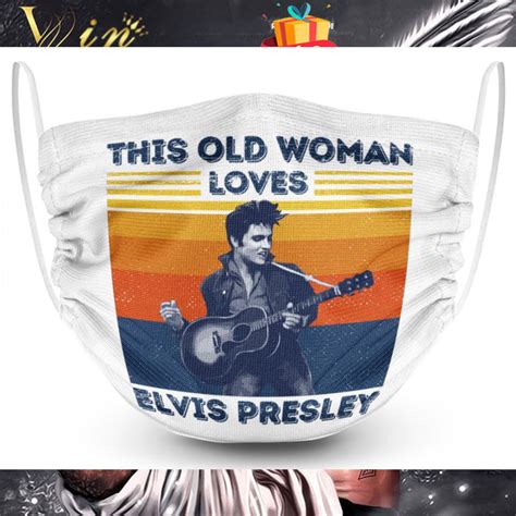 This Old Woman Loves Elvis Presley Face Mask Hoodie Sweater