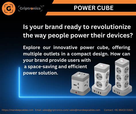 Power Cube With Usb Ports By Griptronics India Griptronics India Wires And Cables Pvt Ltd
