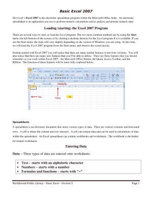 Fillable Online Microsofts Excel Is The Electronic Spreadsheet Program Within The Microsoft