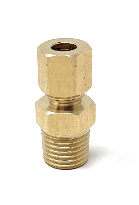 Brass Coupling Compression ID X Male NPT For OD Tube Lead Free Walmart