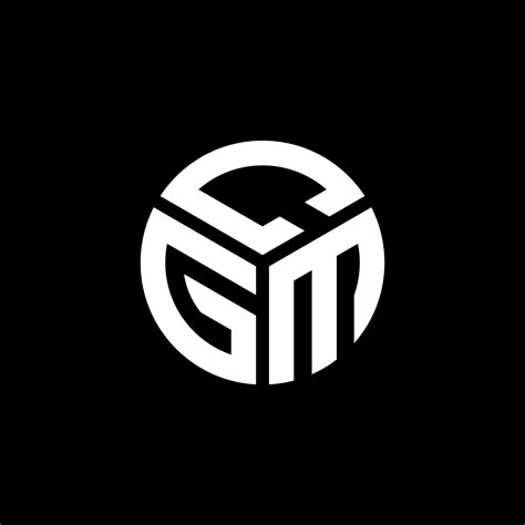 Cgm Letter Logo Design On Black Background Cgm Creative Initials