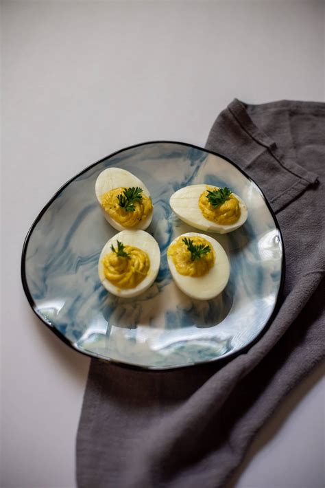 Curried Deviled Eggs Smileys Points