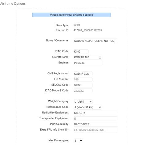 Kodiak Float And Wheels Simbrief Profiles For Microsoft Flight Kodiak Float And Wheels Simbrief Profiles For Microsoft Flight