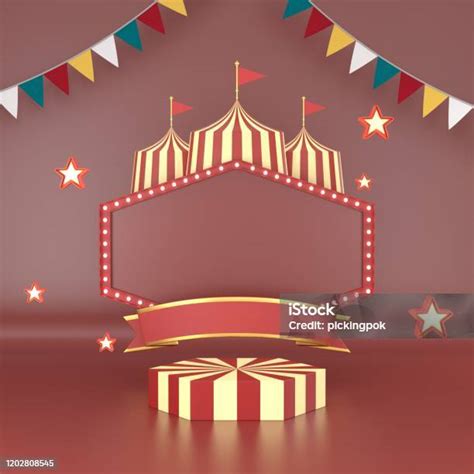 화장품 또는 제품 디스플레이 연단 3d 렌더링에 대한 추상 기하학적 모양 카니발 디자인 강단에 대한 스톡 사진 및 기타 이미지 강단 서커스 오락 행사 사육제 Istock