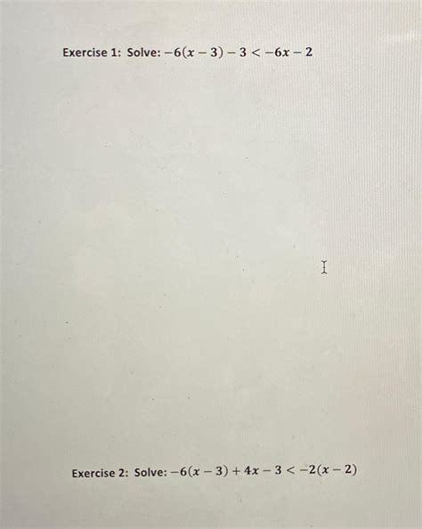 Solved Exercise 1 Solve 6 X 3 3
