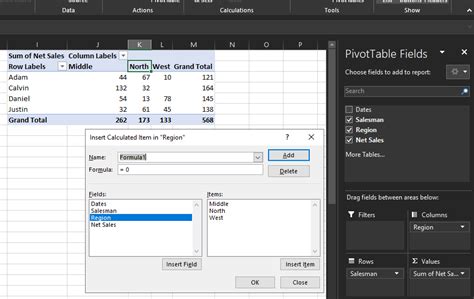 Calculated Item In Pivot Table Error When Field Is Grouped Microsoft Qanda