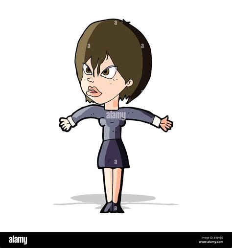 Cartoon Annoyed Girl Stock Vector Image And Art Alamy