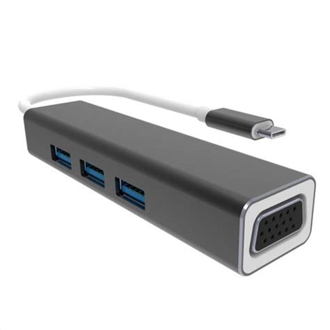 Buy Vcom Usb Type C To Usb3 0 3 Vga 4 In 1 Hub Aluminium Shell Dh319 Online Sanity