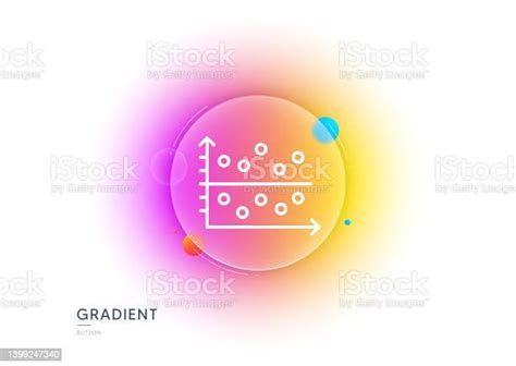 Dot Plot Graph Line Icon Presentation Chart Sign Gradient Blur Button