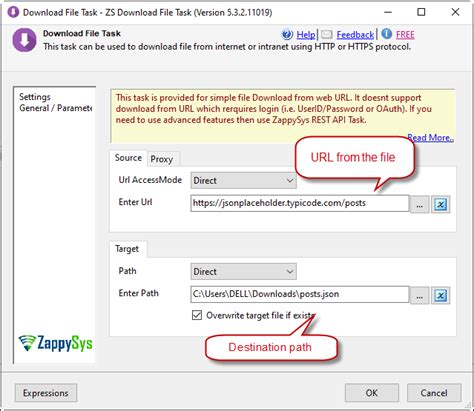 download file task example in ssis ssis powerpack zappysys community