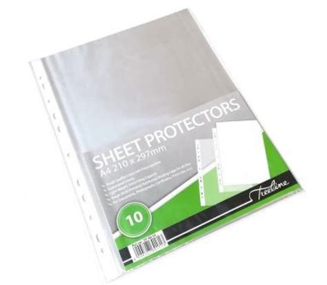 Treeline Sheet Protectors A4 Filing Pockets
