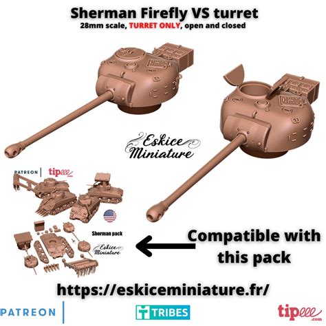 Sherman Firefly Vc Turret 28mm By Eskice Miniature Wargaming3d