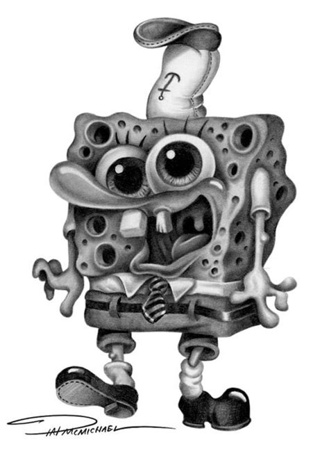 Spongebob Real Life Drawing