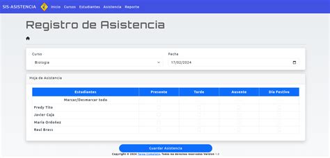 Sistema De Asistencia De Estudiantes En PHP 8 2 Y MySQL Sistemas Web
