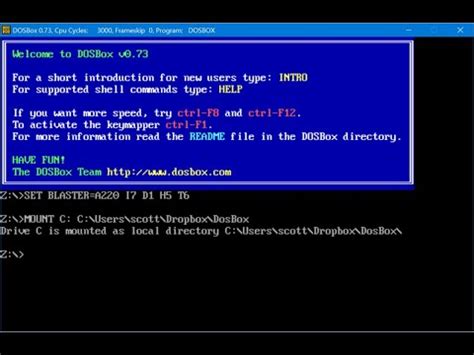 Installing DOSBOX Emulator Notepad Mounting Assembly Folder Masm Link Debug YouTube