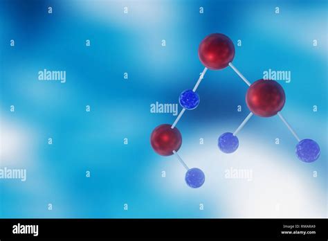 Three Dimensional Representation Molecular Structure Consisting Of Red Gray Bonds On A White