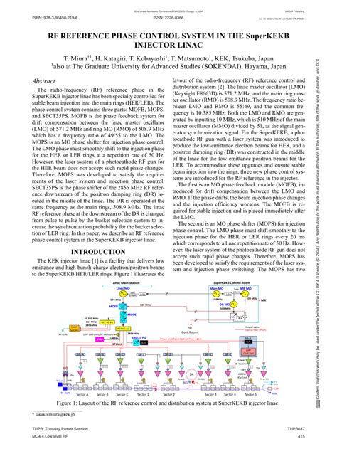 Pdf Rf Reference Phase Control System In The Superkekb Injector Linac