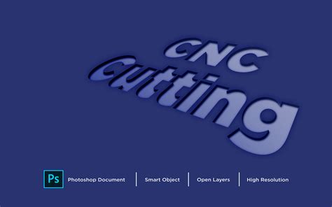 Download Cnc Cutting Text Effect Design Photoshop Layer Style Effect Illustration