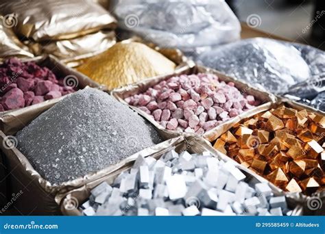 Metallic Raw Materials Awaiting Processing Stock Image Image Of