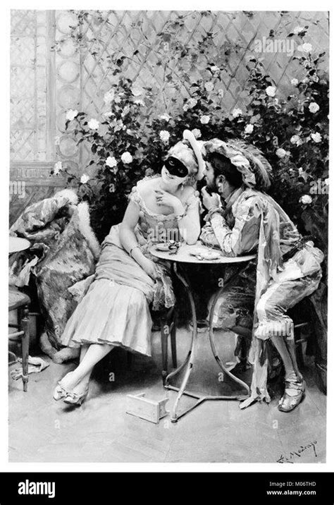 This Piece Titled Masqueraders Depicts Individuals In Elaborate Costumes Capturing A Moment