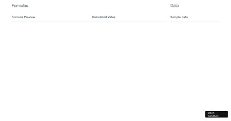 Hyperformula Built In Functions Demo Codesandbox