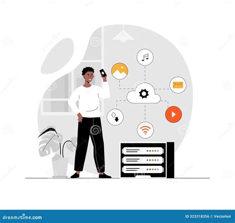 database security abstract concept vector illustrations