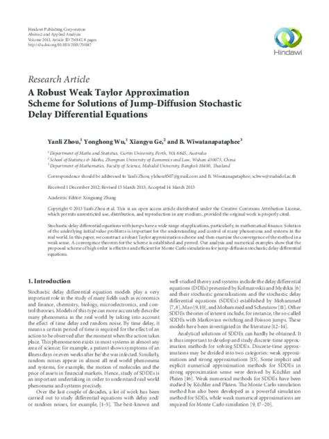pdf weak taylor approximation for jump diffusion des