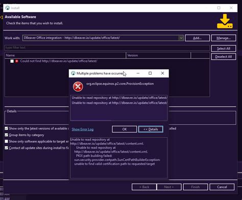 Issue Installing Dbeaver Plugins Issue Dbeaver Dbeaver GitHub