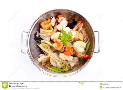 Fried Seafood Sukiyaki Stock Photo Image Of Dinner Meal