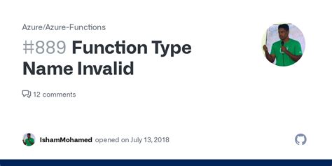 Function Type Name Invalid · Issue 889 · Azureazure Functions · Github