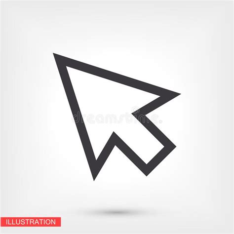 Line Cursor Icon Vector Lorem Ipsum Flat Design Stock Illustration
