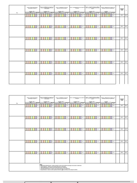 Example Selection Matrix Blank Pdf