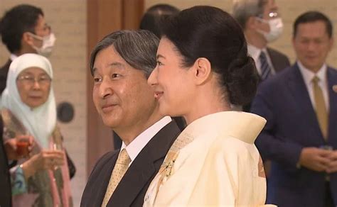 Japan's Emperor and Empress hosted a reception at the Imperial Palace