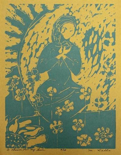Original Vintage Wood Block Etching
