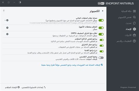 الكمبيوتر ESET Endpoint Antivirus تعليمات ESET عبر الإنترنت