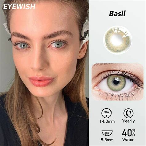 Ovolook 디옵터가 있는 컬러 콘택트 렌즈 교정 근시 눈 화장 눈동자 미용 화장품 렌즈 연간 사용 2 개 건강관리