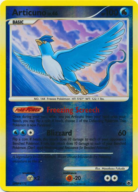 Pokémon Diamond And Pearl Majestic Dawn Card 001 Articuno Parallel