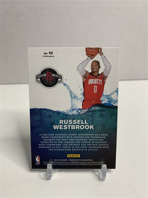 2019 20 Panini Donruss Optic Splash Red Wave Prizm 10 Russell