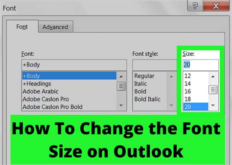 How To Change The Font Size On Outlook Techvtimes