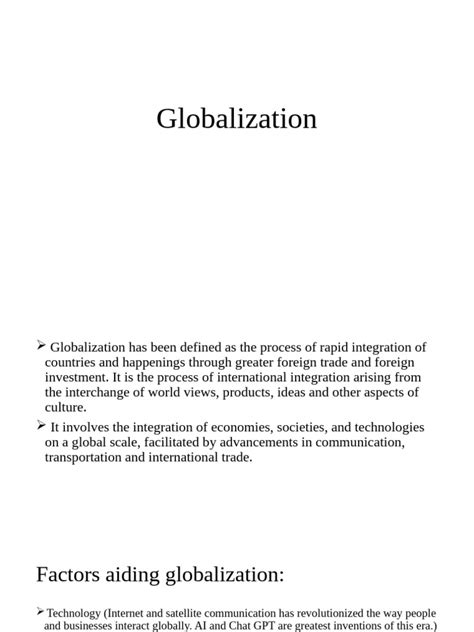 globalization pdf globalization economic globalization
