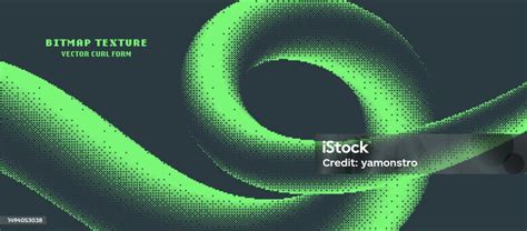 Ilustración De Pixel Art Style Bitmap Texture Curl Form Vector