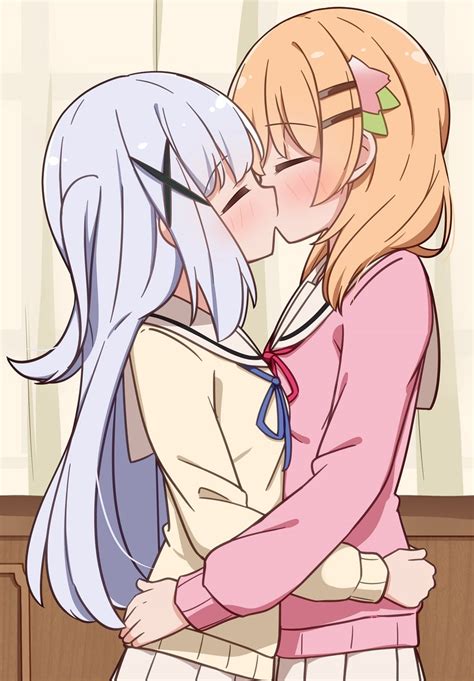 Kafuu Chino And Hoto Cocoa Gochuumon Wa Usagi Desu Ka Drawn By