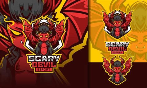 Premium Vector Scary Devil Gaming Mascot Esport Logo Design