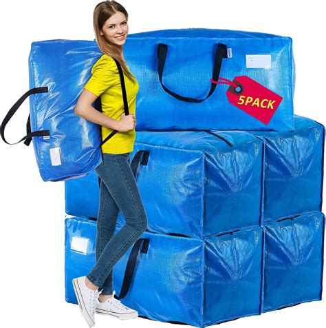 Ikea Frakta Storage Bag Blue 2 Pack Home And Kitchen