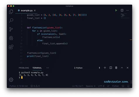 Python Flatten A Nested List Or List Of Lists CodeVsColor