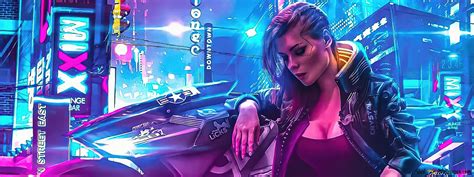 Video Game Cyberpunk 2077 Fanart V Wanita 4k Unduhan Wallpaper