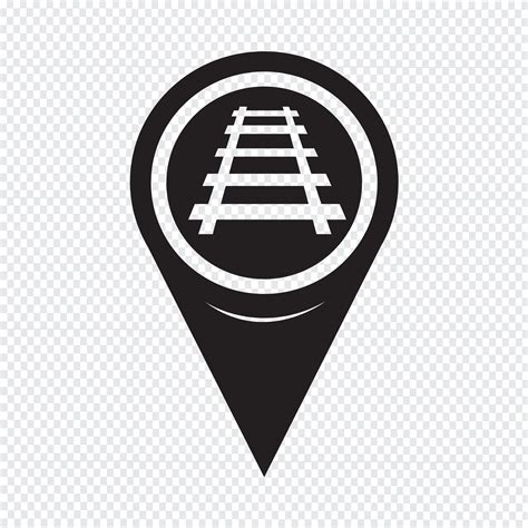 Map Pointer Railway Track Icon 646703 Vector Art At Vecteezy
